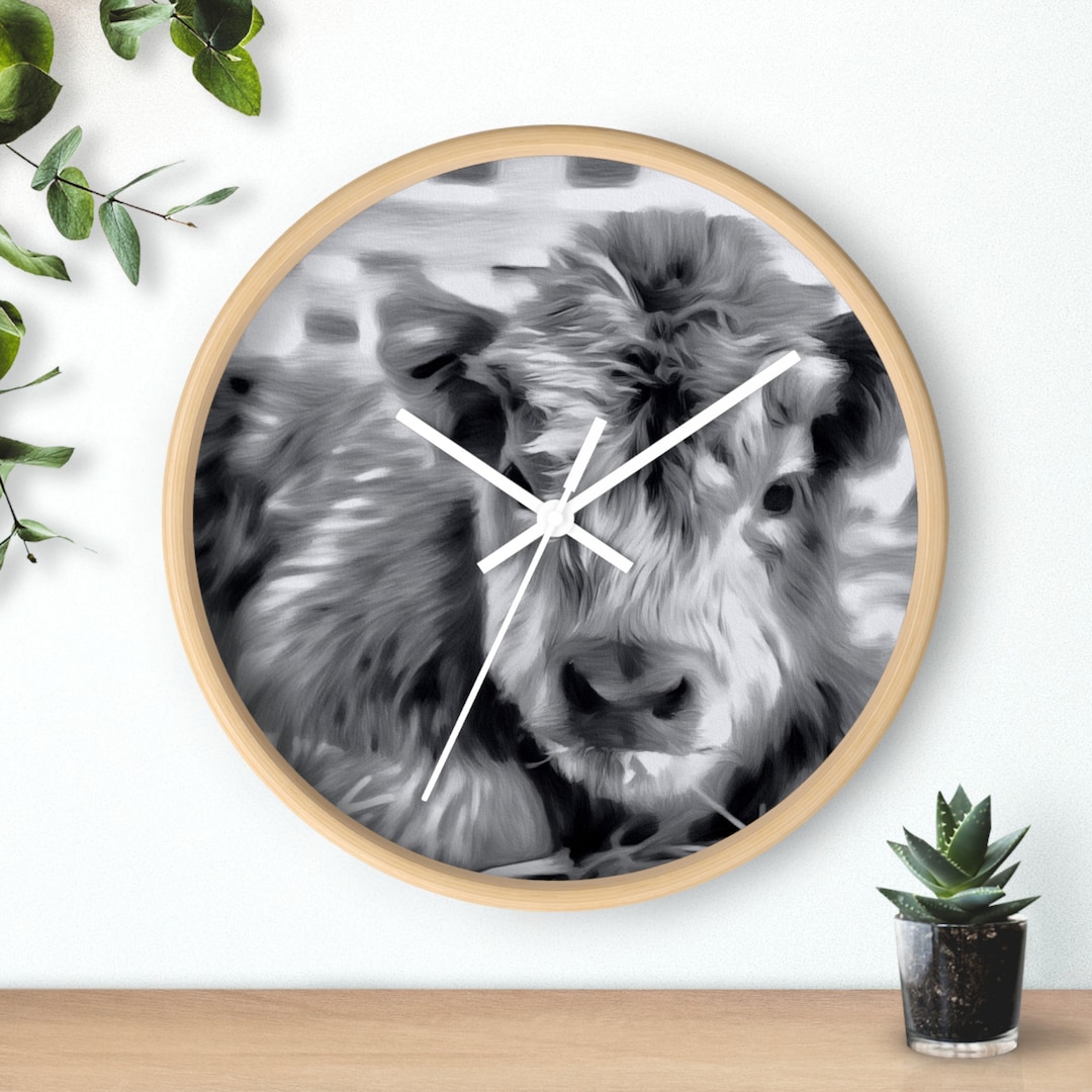 Fergus the Highland Cow Wall Clock - Etsy