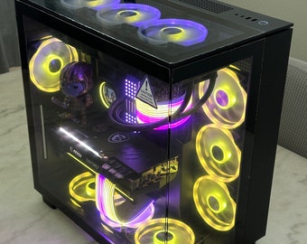 Liquid Cooled Custom Built White Gaming PC With AMD 7 5700x and ASUS ...