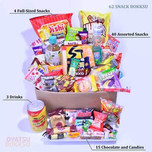 Asian Snack Box Best Value 62pcs Snack Box Drinks & Full Size Assorted ...