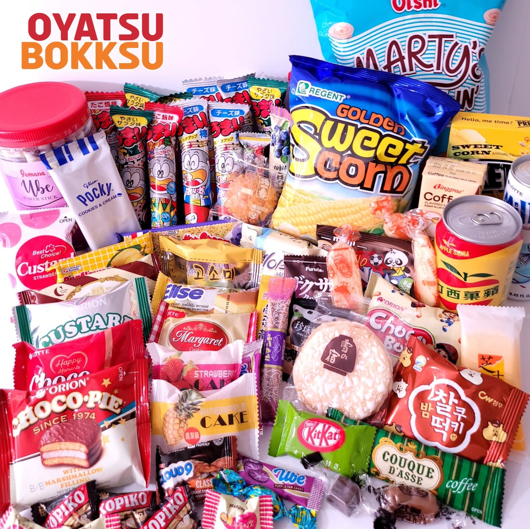 Asian Snack Box Best Value 62pcs Snack Box Drinks & Full Size Assorted ...
