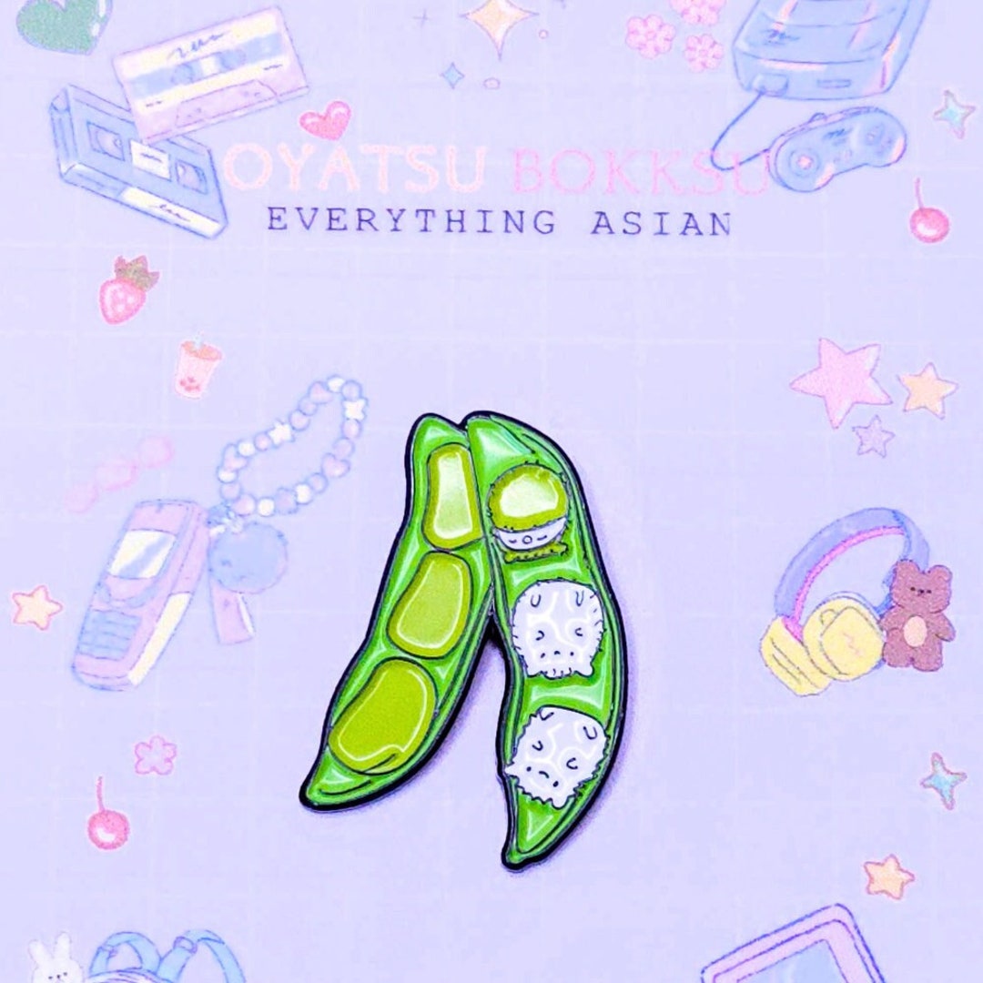 Cute Green Edamame White Hedgehog Enamel Pin, Cute Gift, Kawaii ...