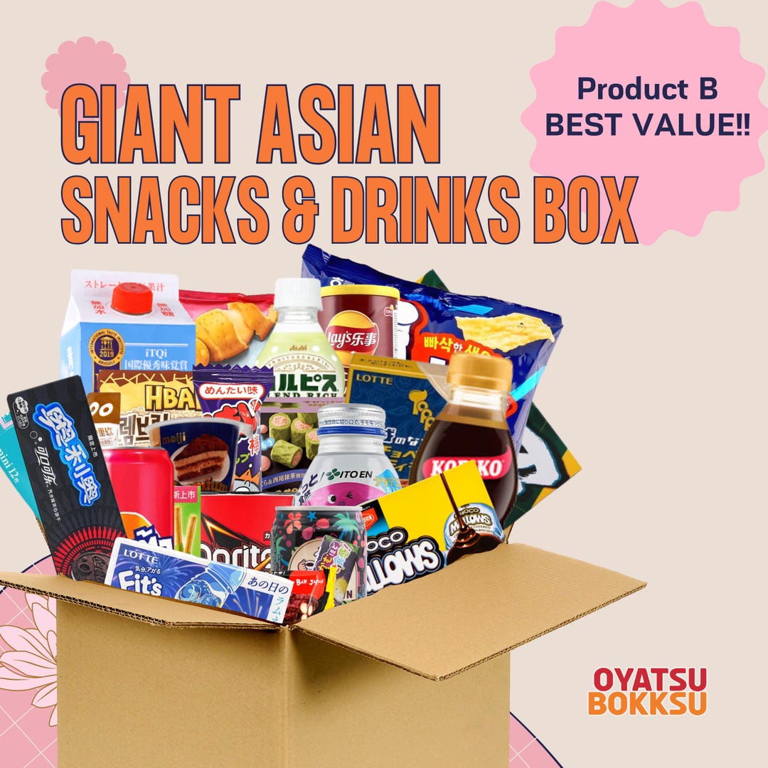 Giant Asian Snacks and Drinks Box Best Value Snack Box Drinks & Full ...