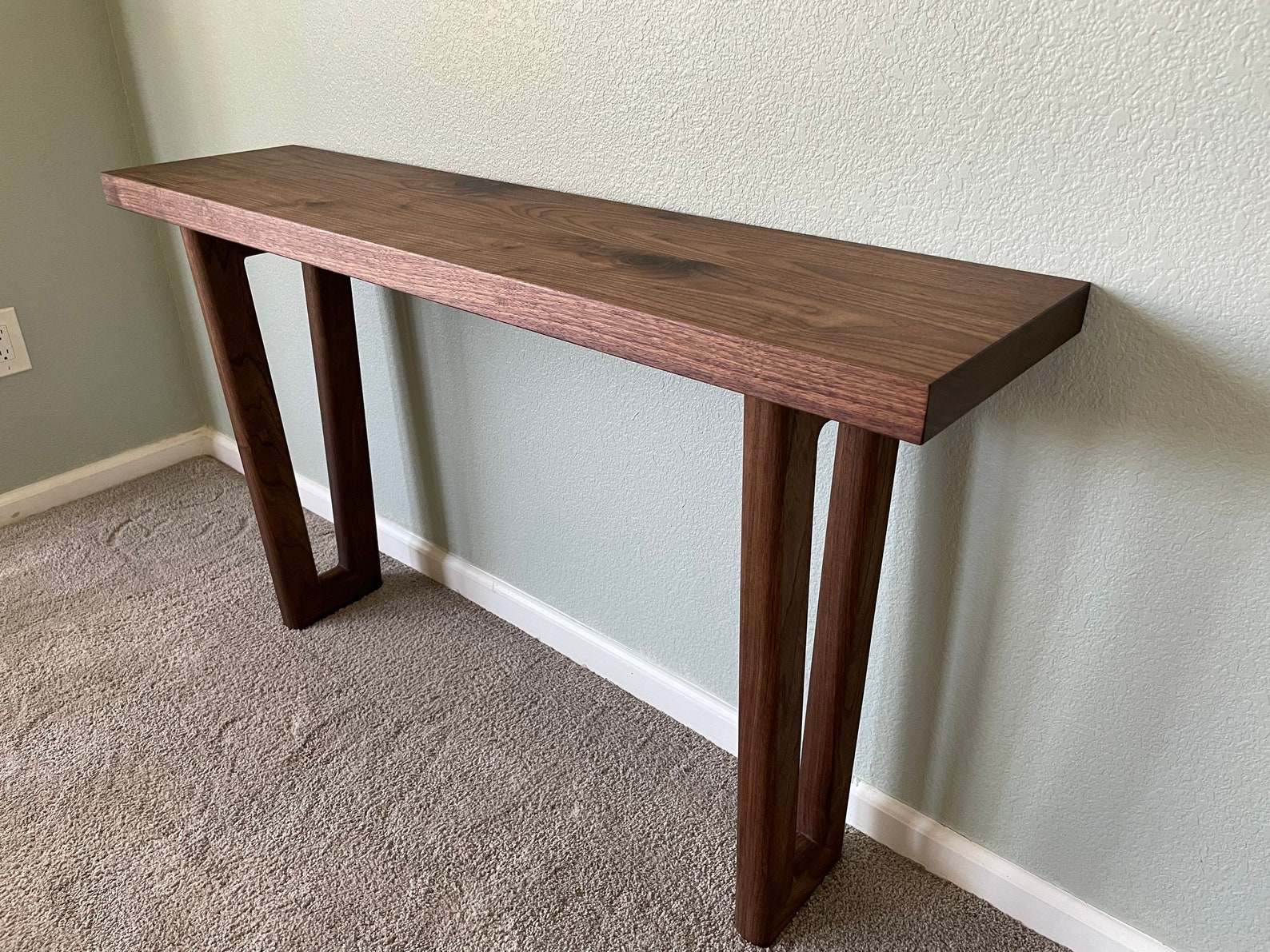 Walnut Entryway Table-hall Table-sofa Table - Etsy
