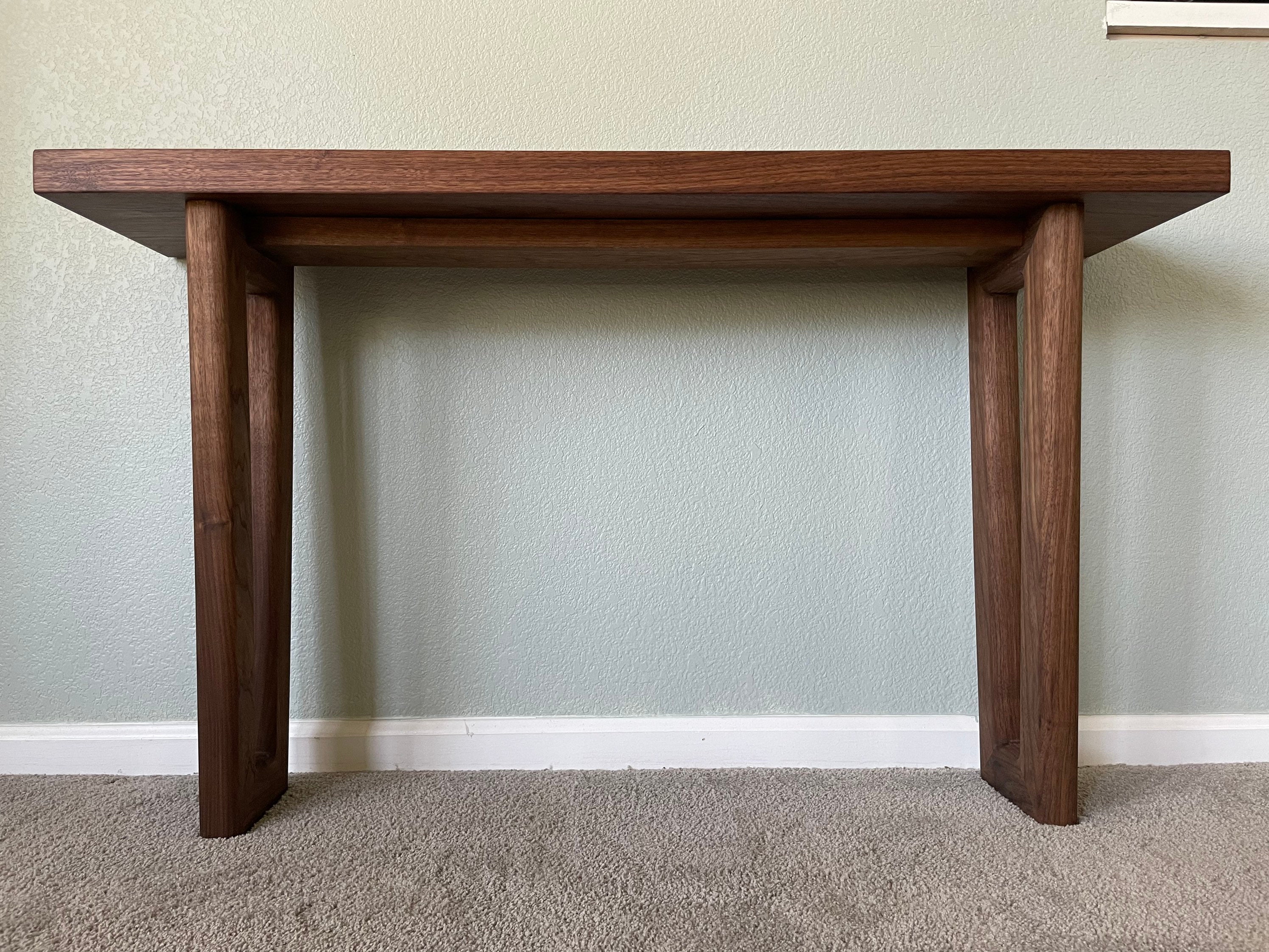 Walnut Entryway Table-hall Table-sofa Table - Etsy