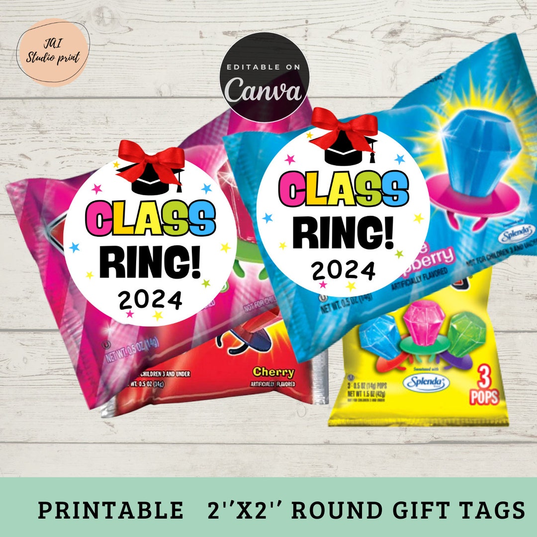 Kindergarten Graduation Class Ring Gift Sticker, Graduation Favors, Pre ...