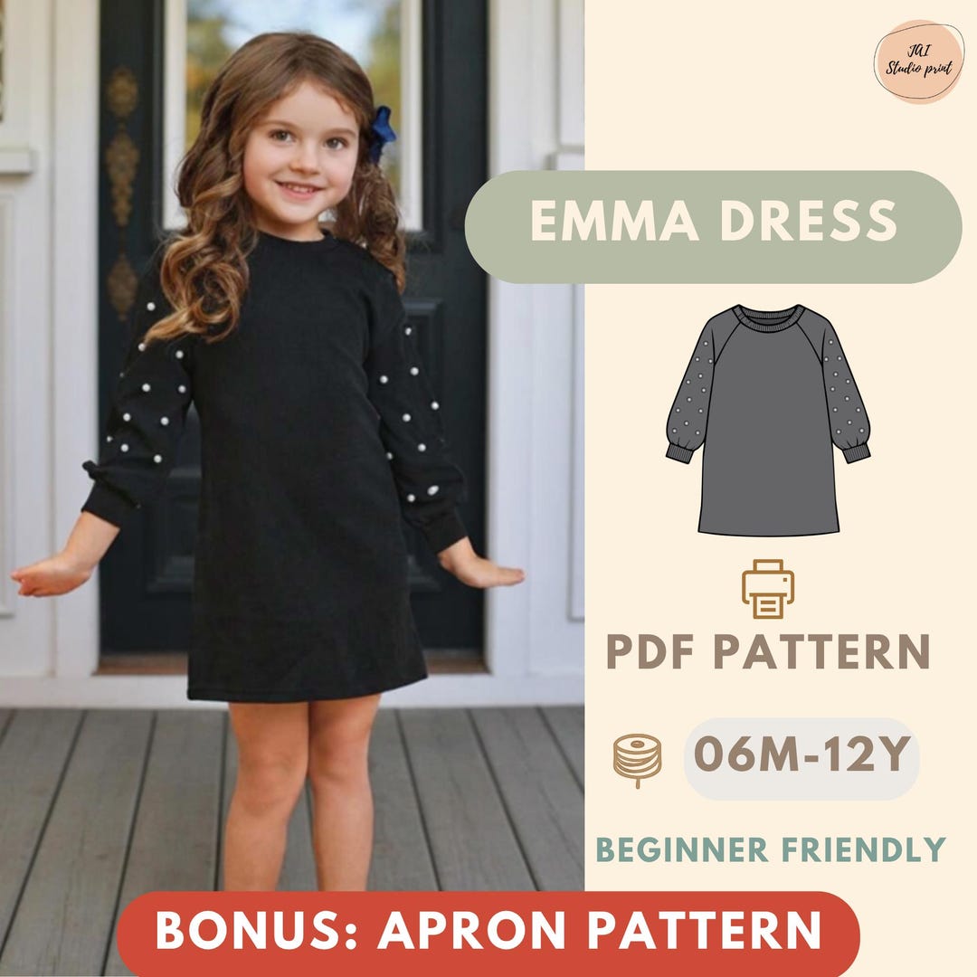 Kids Dress Sewing Pattern, Toddler Ruffle Dress PDF, Beginner Friendly ...