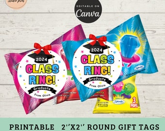 Multicolor Kindergarten Graduation Class Ring Gift Sticker, Graduation ...