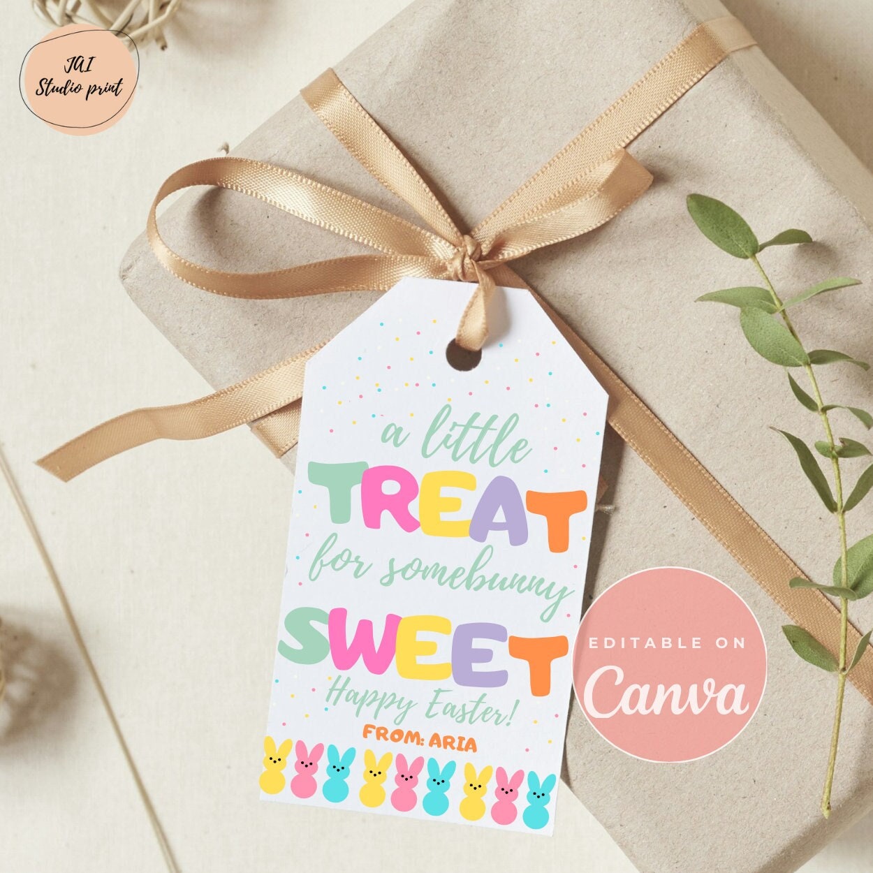 Printable Easter Cookie Tag Easter Gift Tag, Easter Basket Gift Tag ...