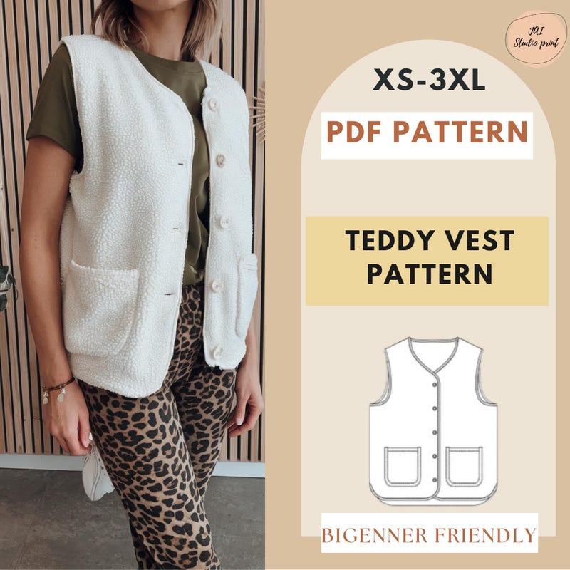 Teddy Bear Vest - Etsy