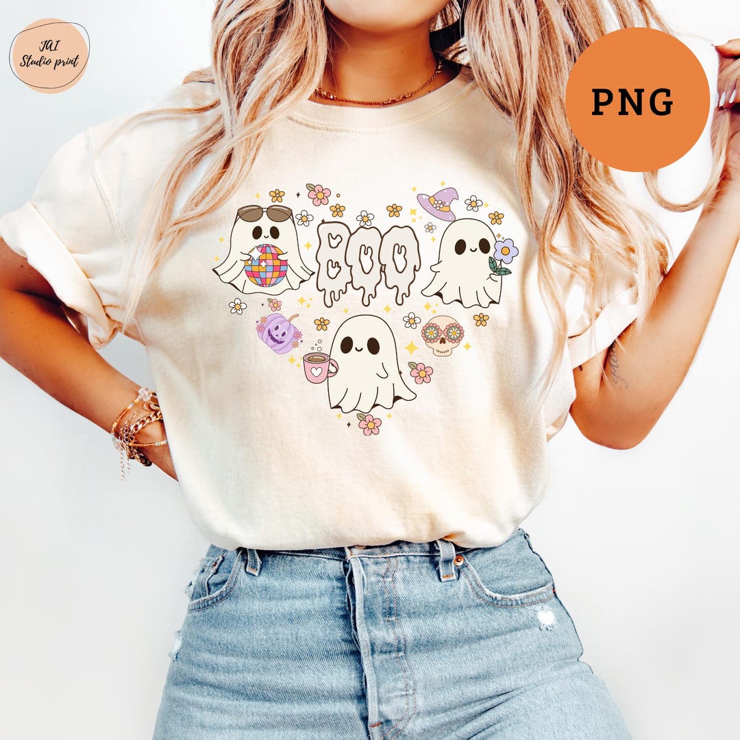 Cuteghost Heart SVG Ghost Halloween Png Ghost BOO Svg PNG Halloween Png ...