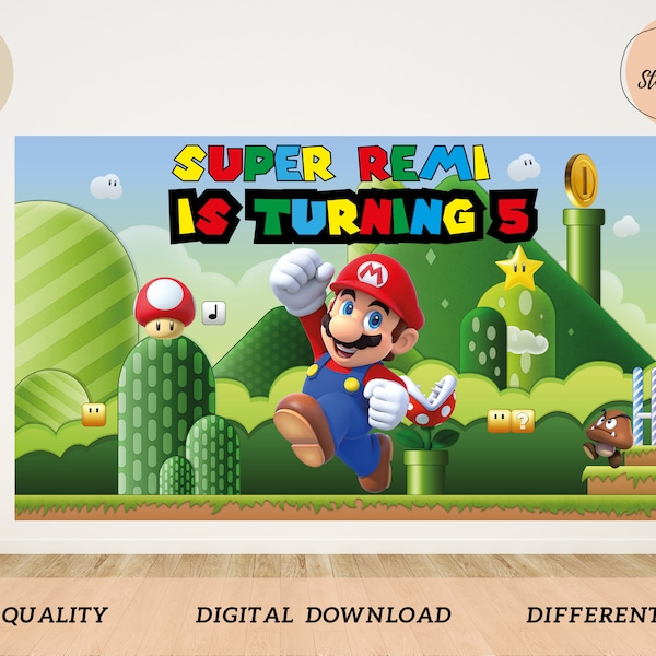 Super Mario Backdrop - Etsy