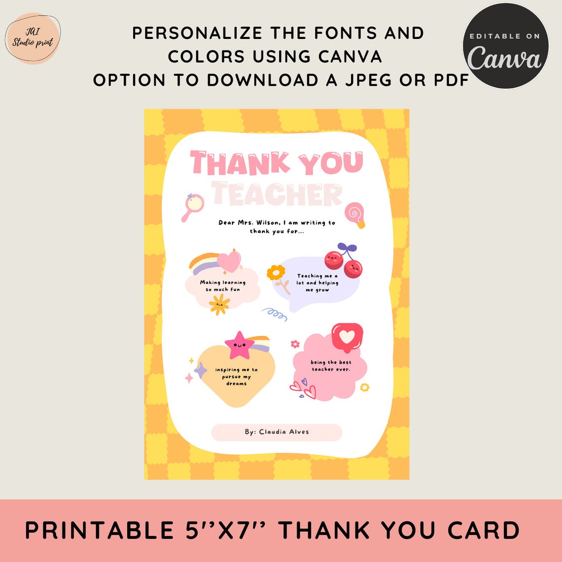 Teacher Thank You Cards Printable,teacher Gift Thank You Teacher Gifts ...