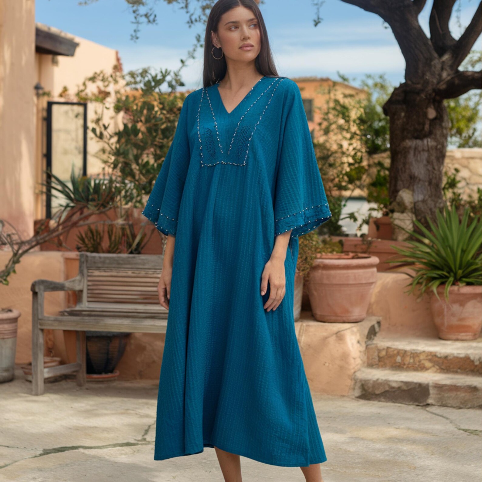 Caftan Dress Sewing Pattern Stylish Maxi Kaftan Dress Kaftan Pattern ...