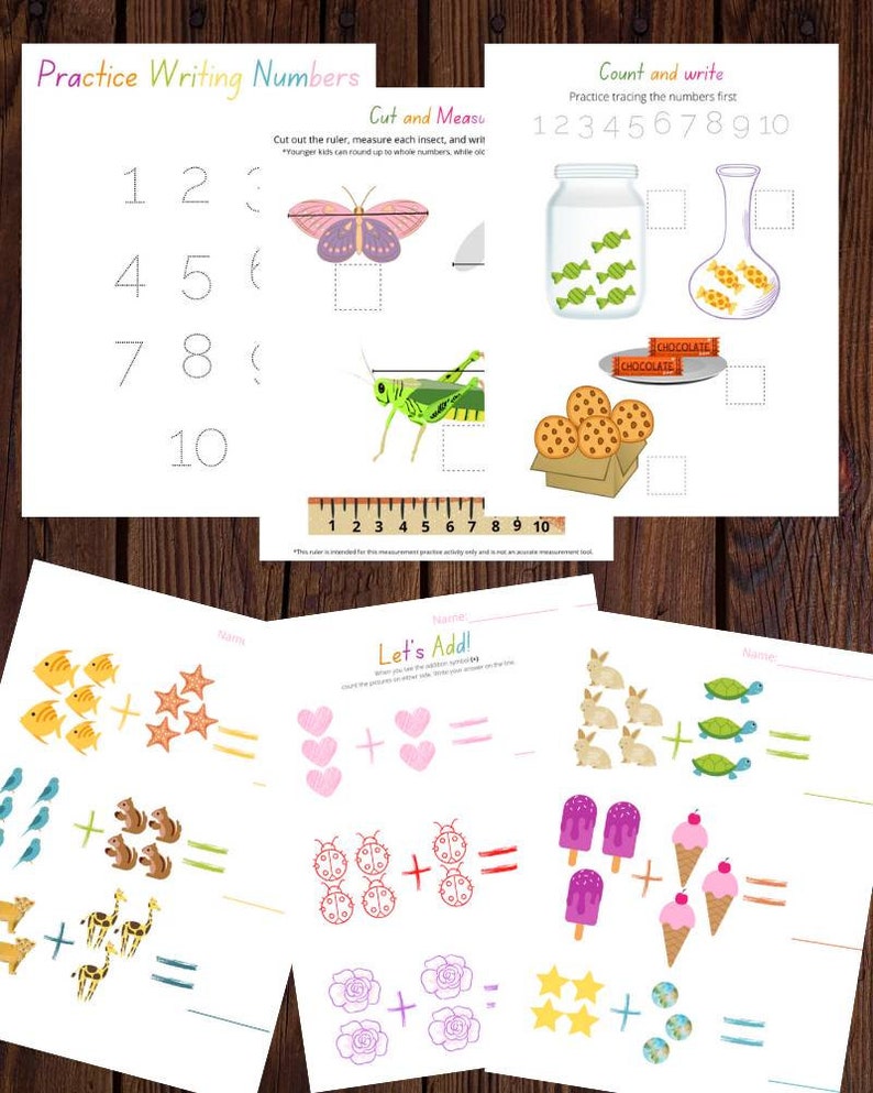 Pre-k Kindergarten Math Bundle With BONUS Printable Play Money - Etsy