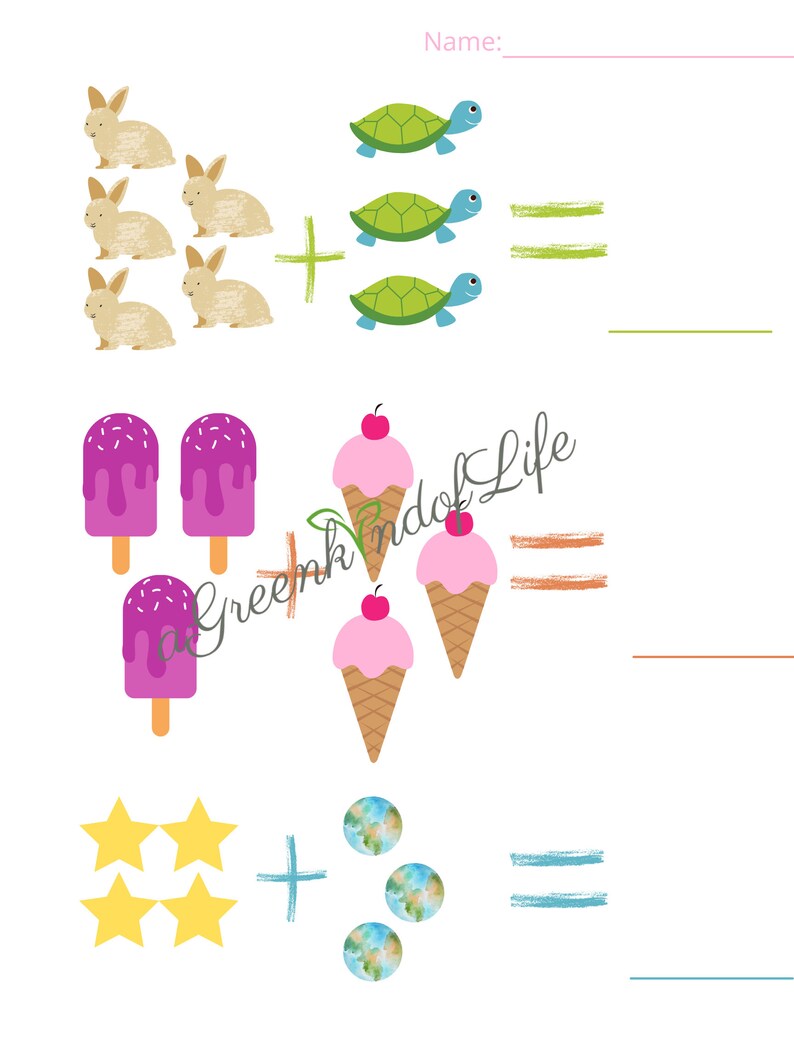 Pre-k Kindergarten Math Bundle With BONUS Printable Play Money - Etsy