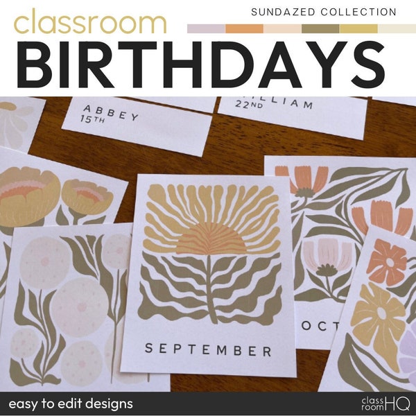 Classroom Birthday Chart - Etsy