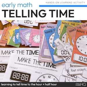 Telling Time - Hour and Half Hour Time Pack - Etsy
