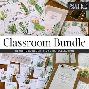 Retro Flower CLASSROOM DECOR Full Bundle Meet the Teacher - Etsy