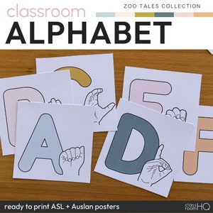 Wild Animal Zoo Theme Classroom Decor American Sign Language (ASL ...