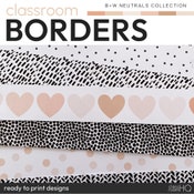 Printable Classroom Borders Modern Boho Bulletin Board Borders for ...