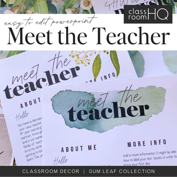 Meet the Teacher Template - Etsy