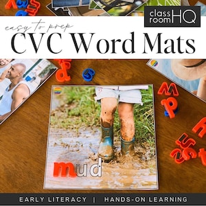 CVC Word Mats With Real Photos - Etsy
