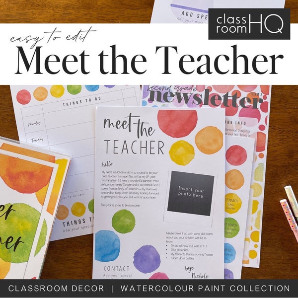 Rainbow Teacher Sign - Etsy