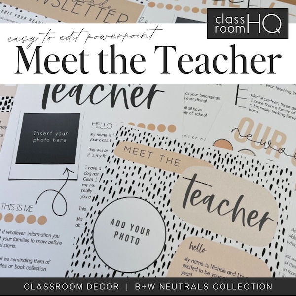 Meet the Teacher Template - Etsy