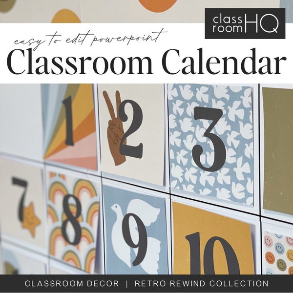 Retro Calendar - Etsy