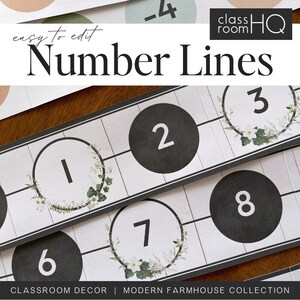 MODERN FARMHOUSE Number Line Pack - Etsy