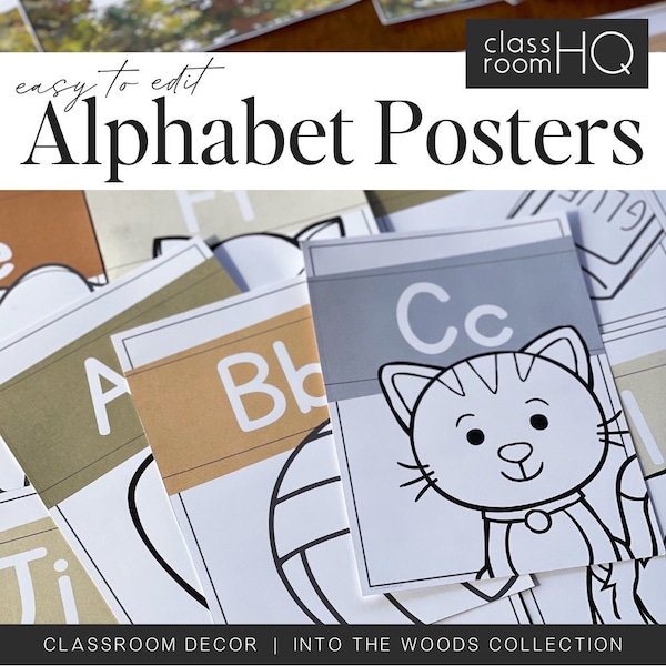 Woodland Alphabet - Etsy