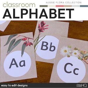 AUSSIE FLORA Alphabet Posters Australian Eucalyptus Classroom Decor - Etsy