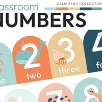 Plant Pastel Boho Theme Decor Classroom Number Posters 1–20 | 10 Frame ...