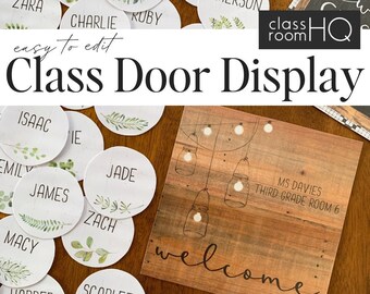 BOHO RAINBOW Classroom Door Display Editable Neutral - Etsy