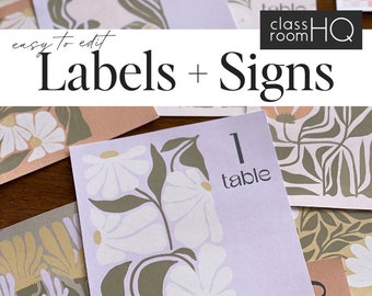 Groovy Classroom Cubby Labels/organizing Labels - Etsy