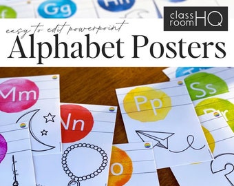 Alphabet Flip Cards - Etsy