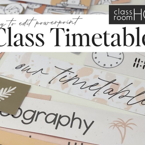 Modern Boho Plants Visual Timetable Rustic Neutral Classroom - Etsy