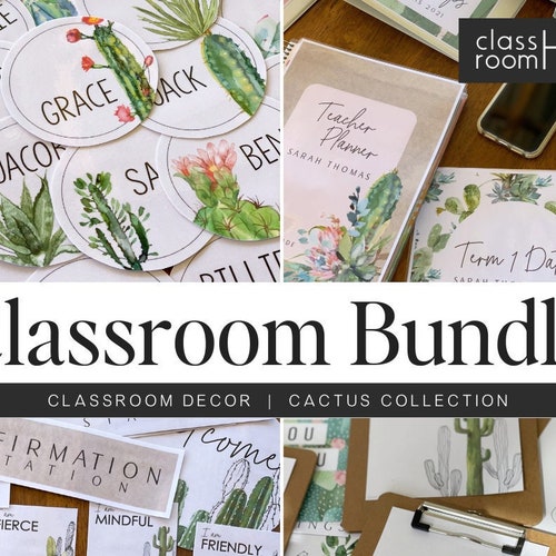 Cactus Plant Themed Birthday Sign Classroom Decor - Etsy