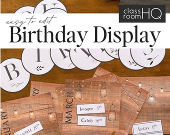 Watercolor Classroom Birthday Display Classroom Birthday - Etsy