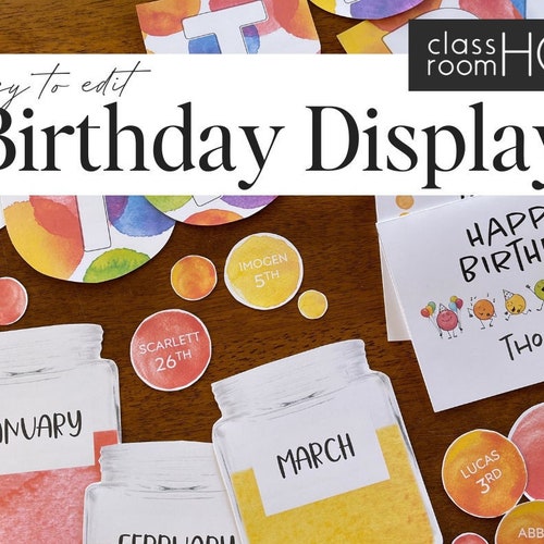 Rainbow Classroom Birthday Display Classroom Decor - Etsy