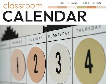 Farmhouse Neutral Classroom Calendar & Weather Display Set | Farmhouse ...