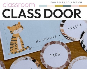 Wild Animal Zoo Theme Editable Class Birthday Bulletin Board Display ...