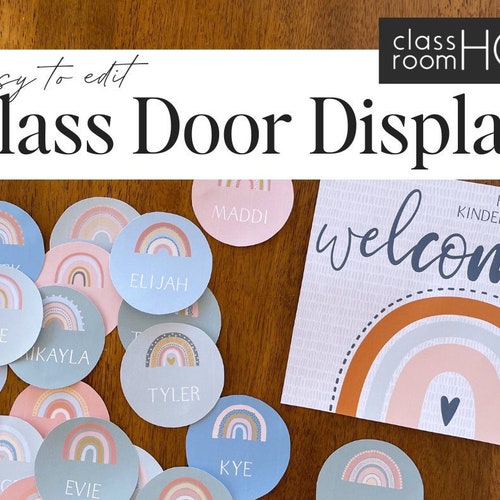 Boho Rainbow Back to School Bulletin Board or Classroom Door - Etsy