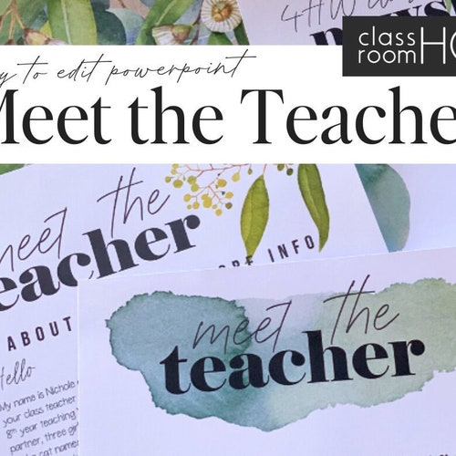 Meet the Teacher Template - Etsy