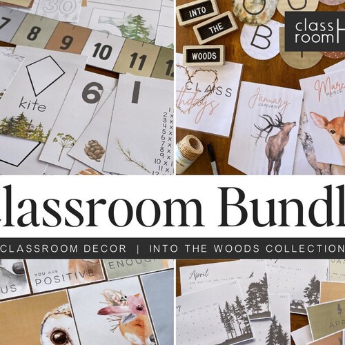Eucalyptus and Gold Classroom Decor Bundle Editable - Etsy Australia