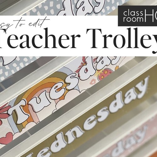 Retro Classroom Decor 10-drawer Cart Labels - Etsy