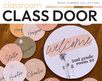 Door Display SIMPLE BOHO Classroom Decor - Etsy