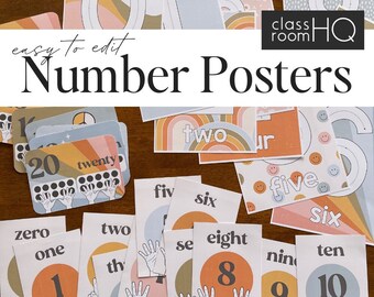 Number Posters - Etsy