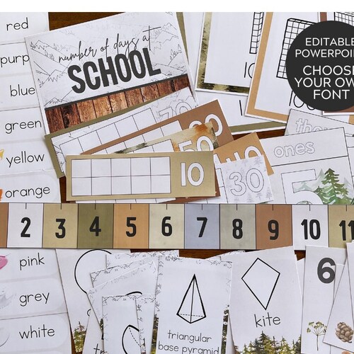 Woodland Forest INTO THE WOODS Classroom Labels Signs Pack - Etsy