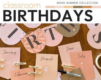 Modern Boho Rustic 2D & 3D Shape Posters Neutral Classroom Decor ...